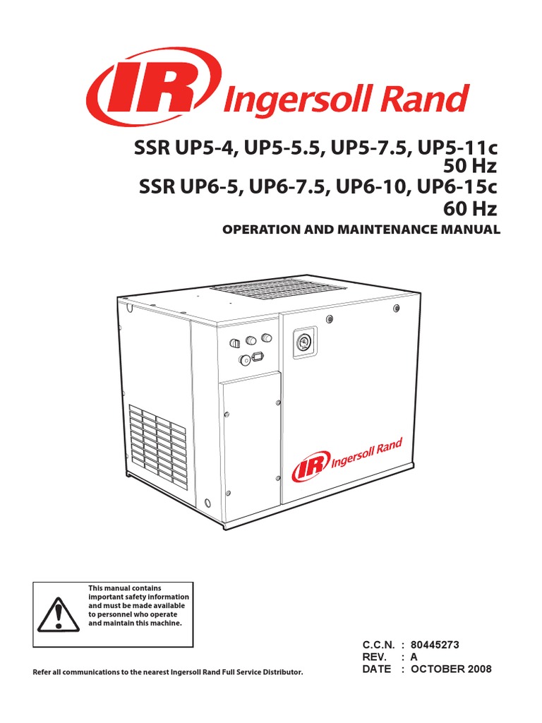 Ingersoll Rand 5 to 15 hp Rotary Screw Air Compressor Manual JEC.pdf | Relay | Valve