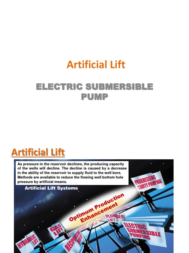 ESP - Artificial Lift | PDF | Pump | Chemical Engineering