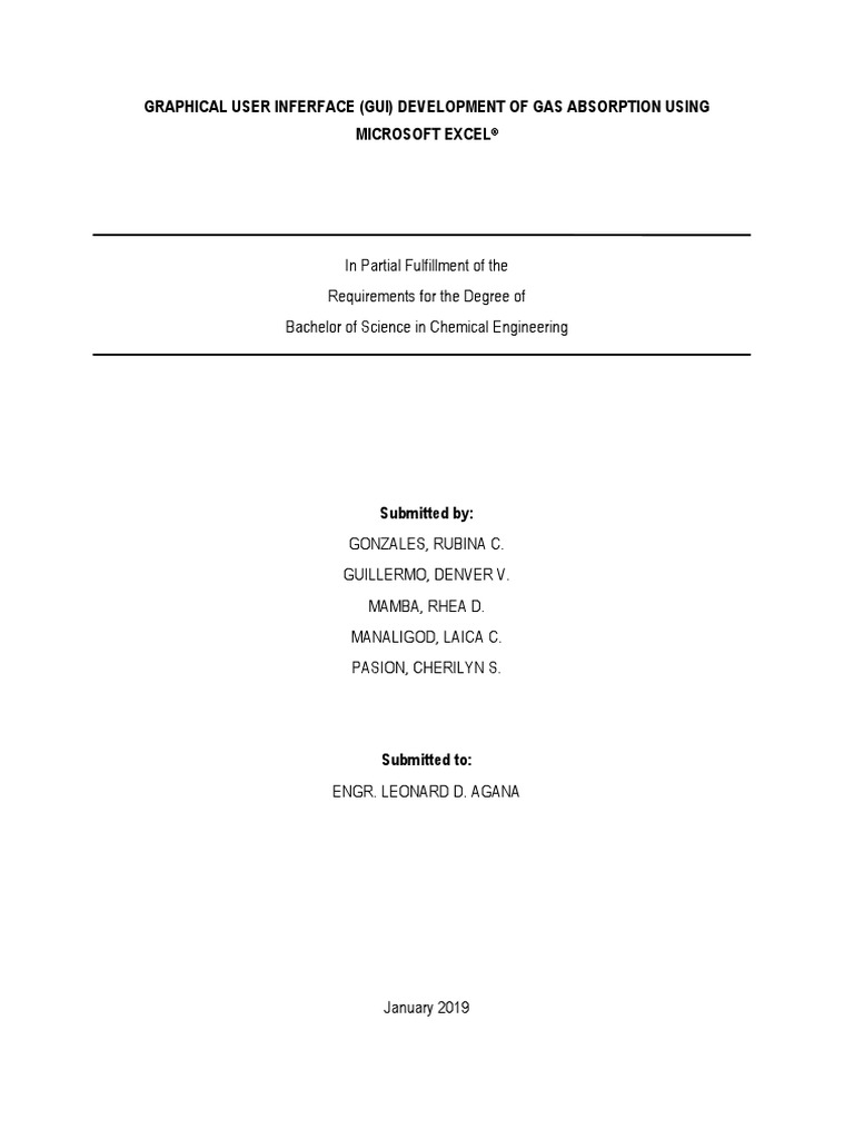 Gas Absorption | PDF | Microsoft Excel | Gases