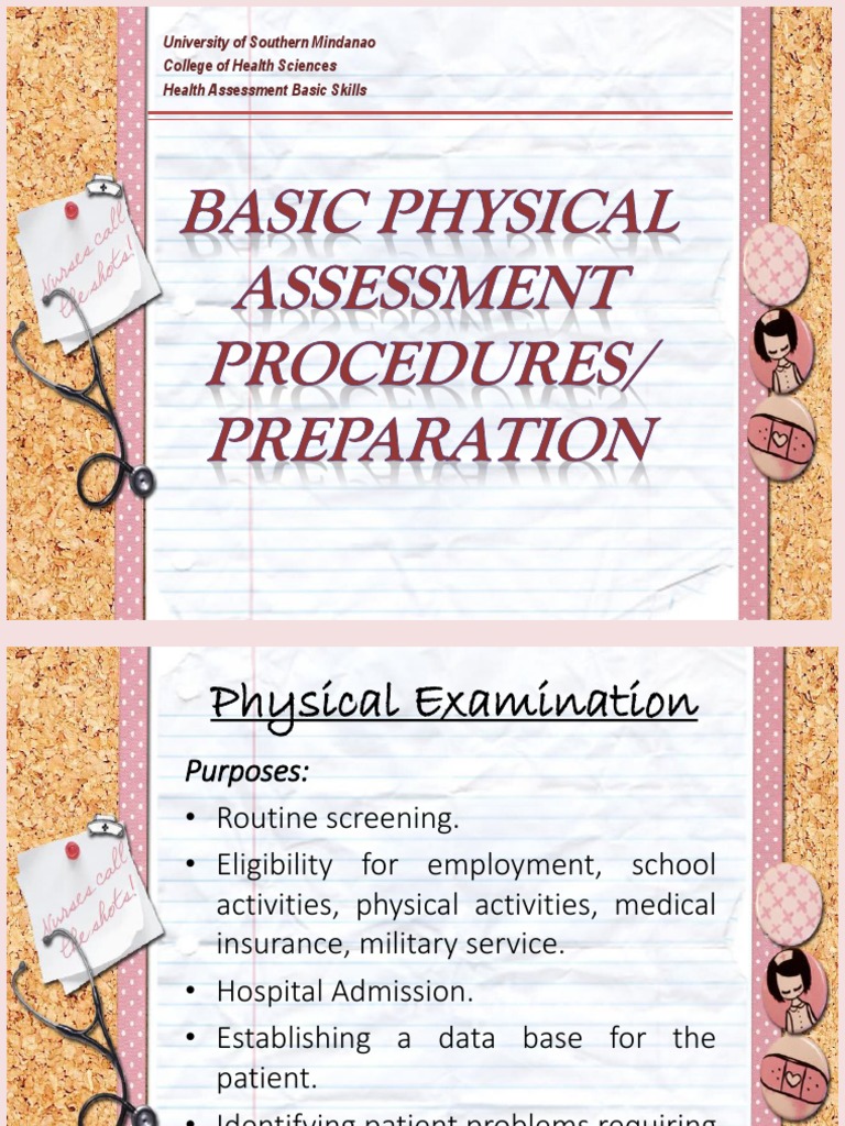 Basic Physical Assessment Procedures - Powerpoint | PDF | Physical ...