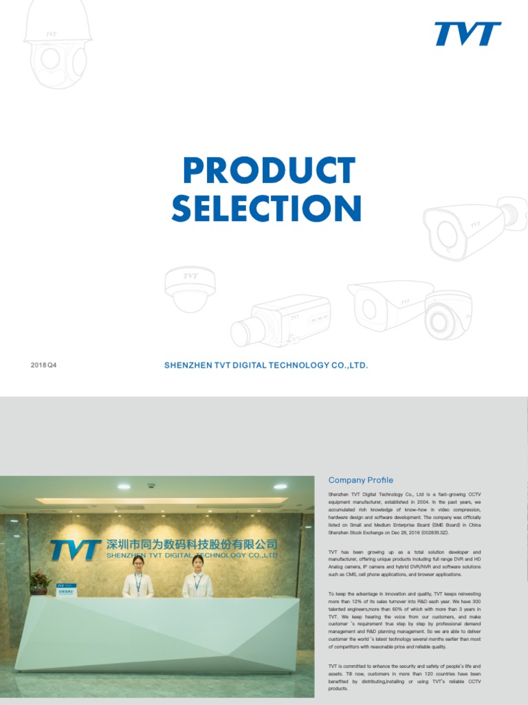 TVT CCTV Equipment Overview 2018 Q4 | PDF | Infrared | Digital Video ...