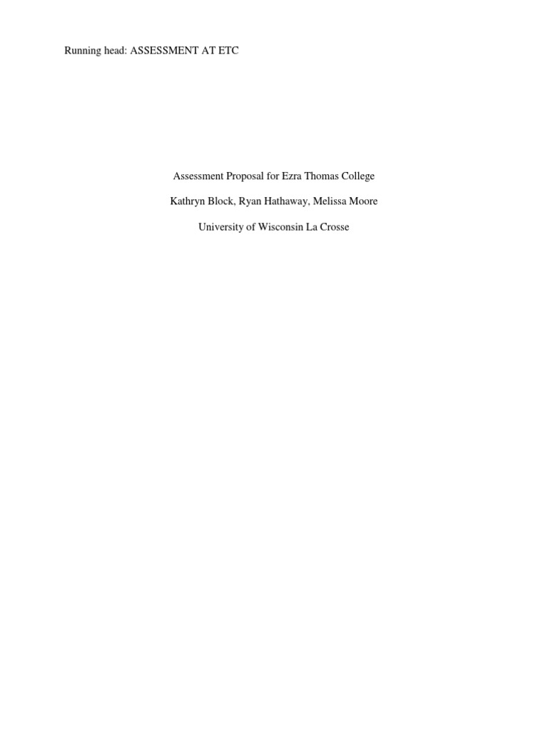 Final Project - Assessment Proposal For Etc | PDF | Qualitative ...