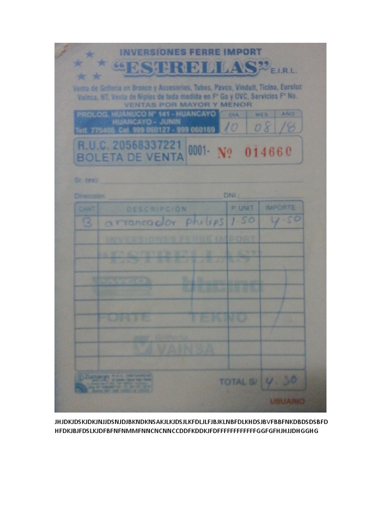 Boletas | PDF