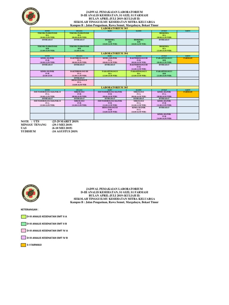 Jadwal Lab | PDF