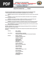 Executive Order Barangay Health Board | PDF | Public Sphere | Government