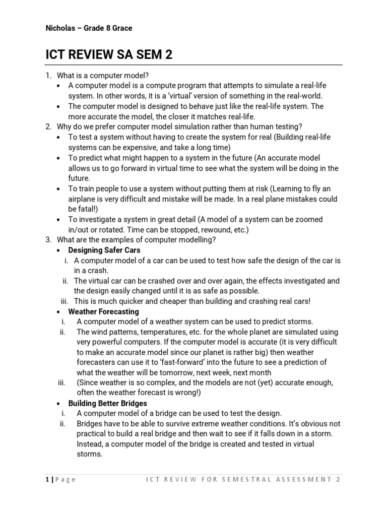 Ict Review Exam Sem 2 | PDF | Web Page | World Wide Web