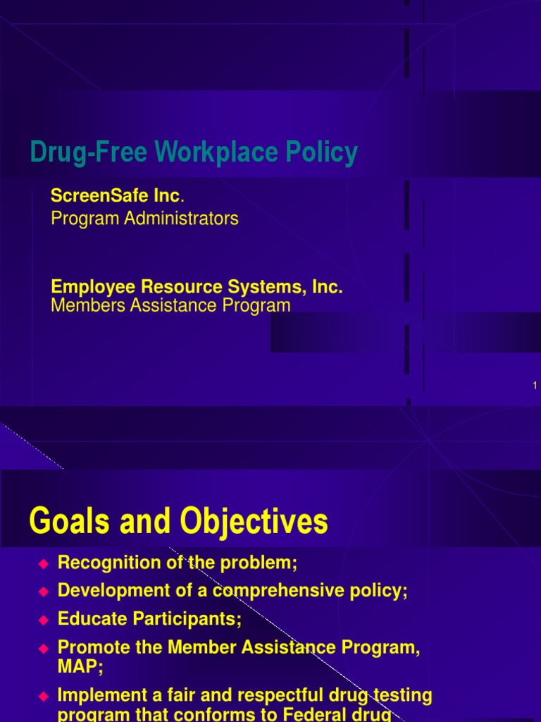 Drug-Free Workplace Policy | PDF | Drug Test | Apprenticeship