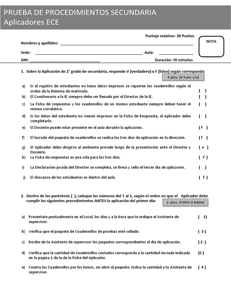 Examen Del Inei | PDF