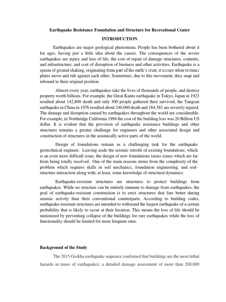 Final Earthquake Chapter 1 | Download Free PDF | Earthquake Engineering | Earthquakes