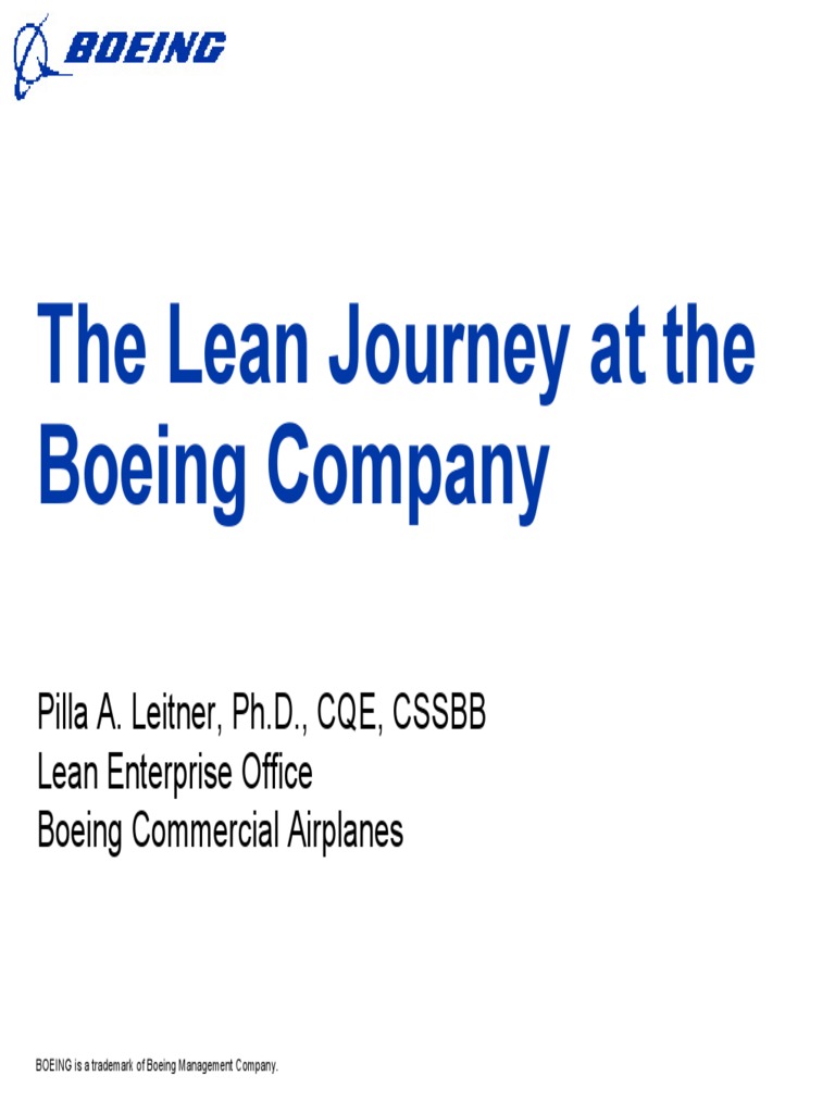 The Lean Journey at The Boeing Co | PDF | Lean Manufacturing | Systems ...