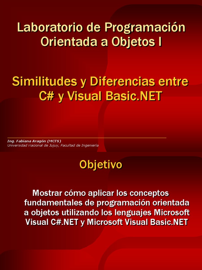 LPOO I-Modulo 3-Similitudes y Diferencias Entre C# y Visual | PDF | C Sharp (lenguaje de ...
