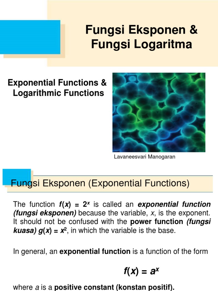 Exponential & Log Functions1 LV PDF | PDF | Exponential Function | Function (Mathematics)