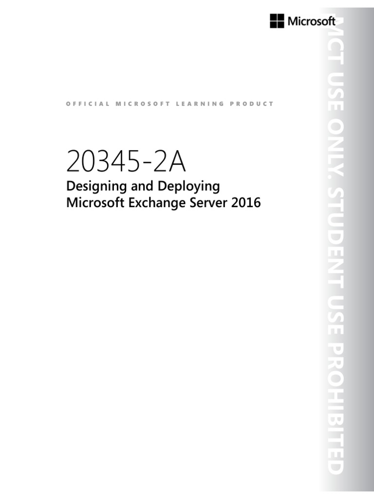 203452A ENU TrainerHandbook PDF | PDF | Microsoft Exchange Server | License