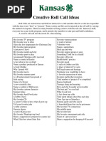 Creative Roll Call Ideas for Meetings | PDF