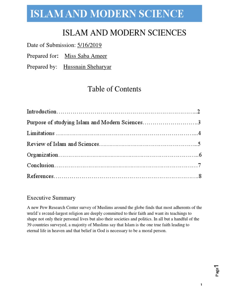 Islam and Modern Science | PDF | Science | Abrahamic Religions