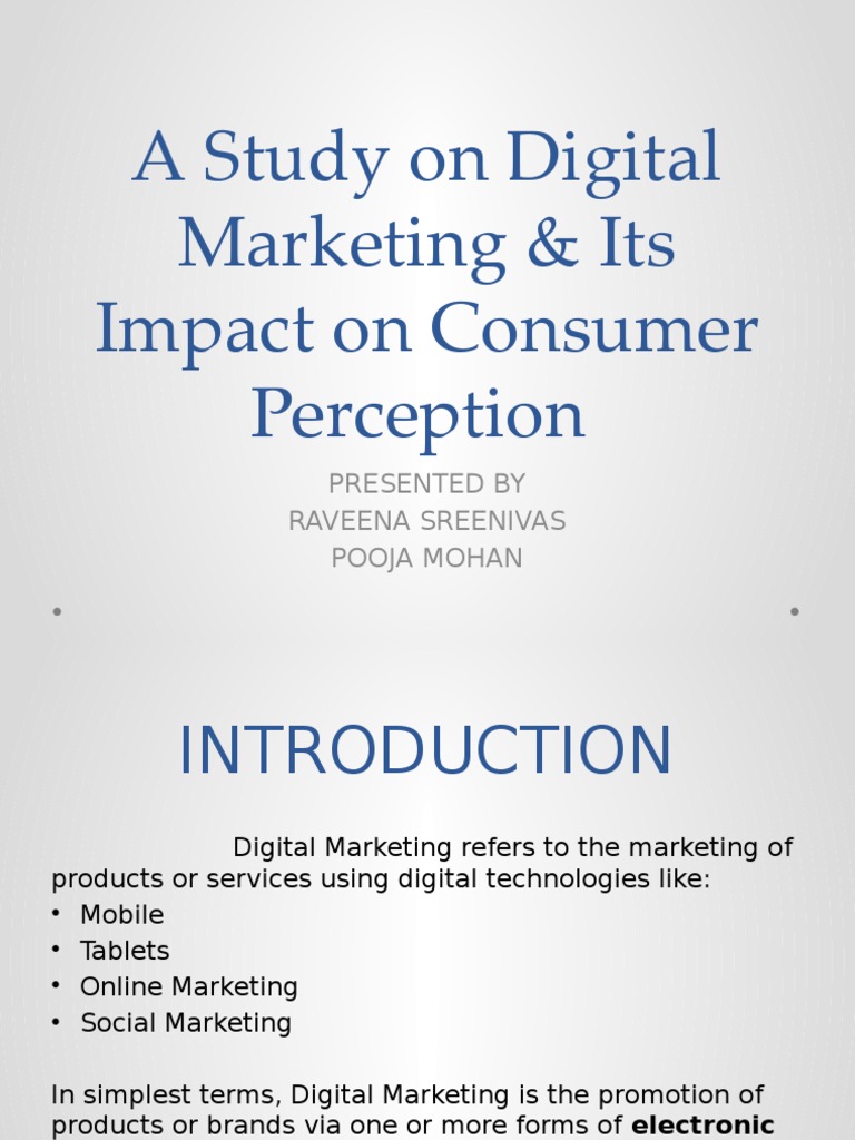 A Study On Digital Marketing & Its Impact | PDF | Digital Marketing ...