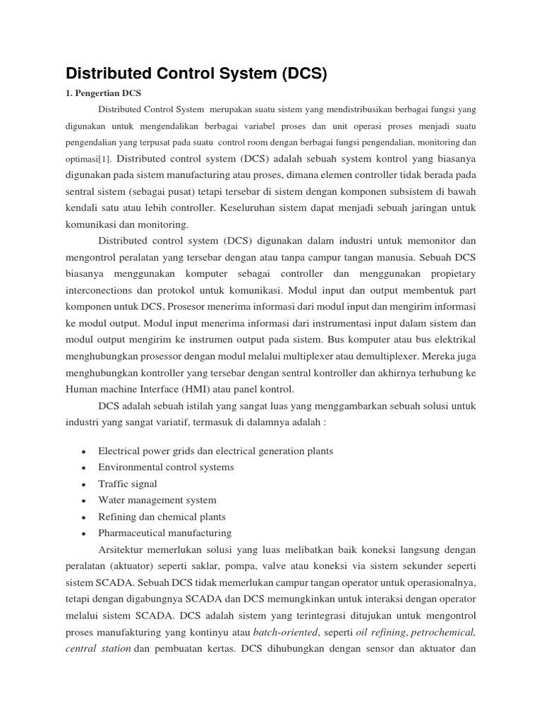 Distributed Control System | PDF | Bisnis | Komputer