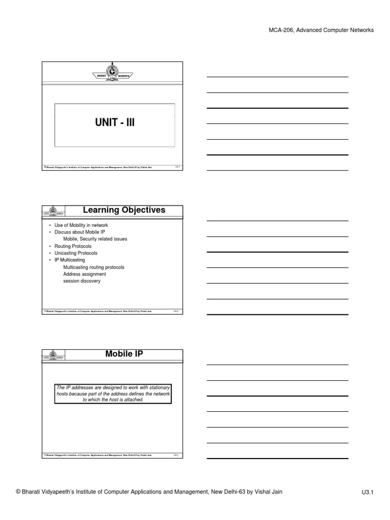 Unit III - 1 PDF | PDF | Routing | Computer Network