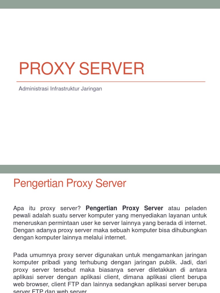 Panduan Proxy Server untuk Admin Jaringan | PDF | Bisnis | Komputer