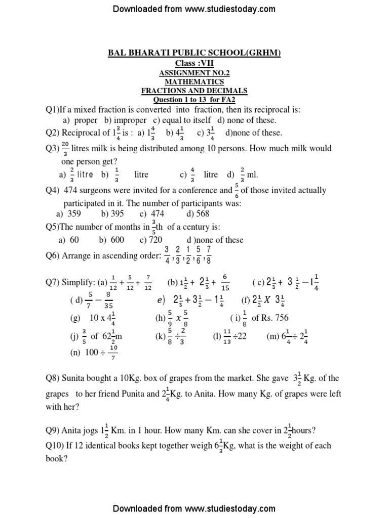 Grade 7 Math Worksheets Cbse CBSE Class 7 Mathematics Rational Numbers