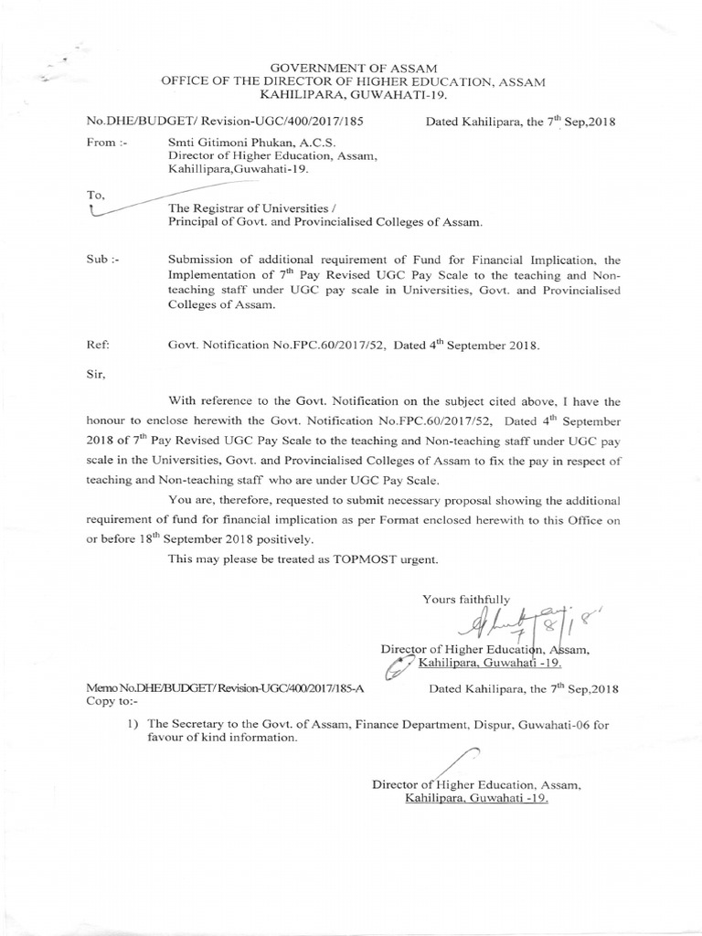 7th Pay Revised UGC Pay Scale | PDF | Educational Stages | Higher Education