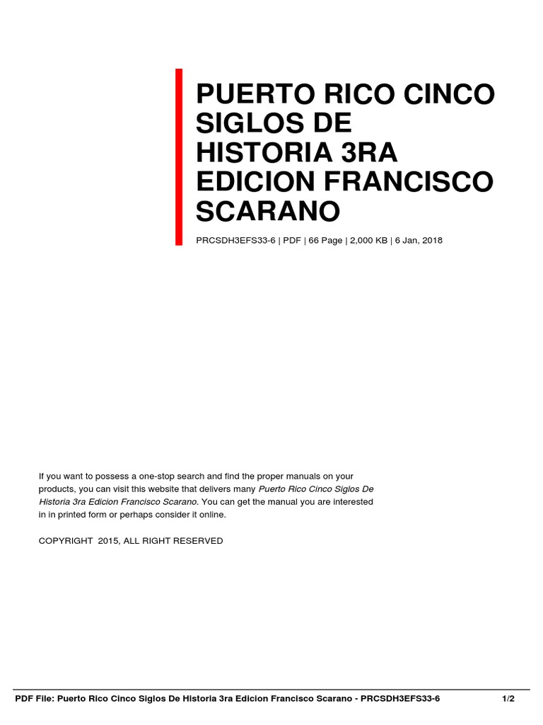 Puerto Rico Cinco Siglos de Historia 3ra Edicion A ...