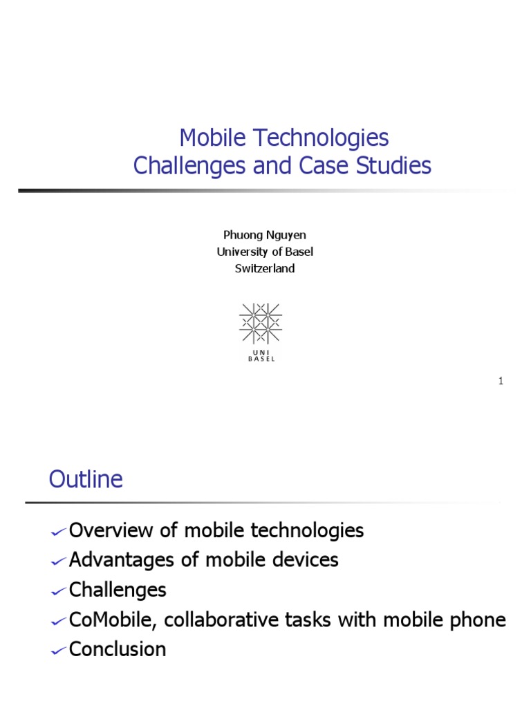 Mobile Technologies Challenges and Case Studies: Phuong Nguyen ...