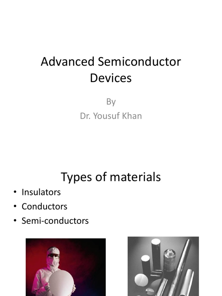 Advance Semiconductor Devices Lec 1 | PDF | Semiconductors | Doping (Semiconductor)