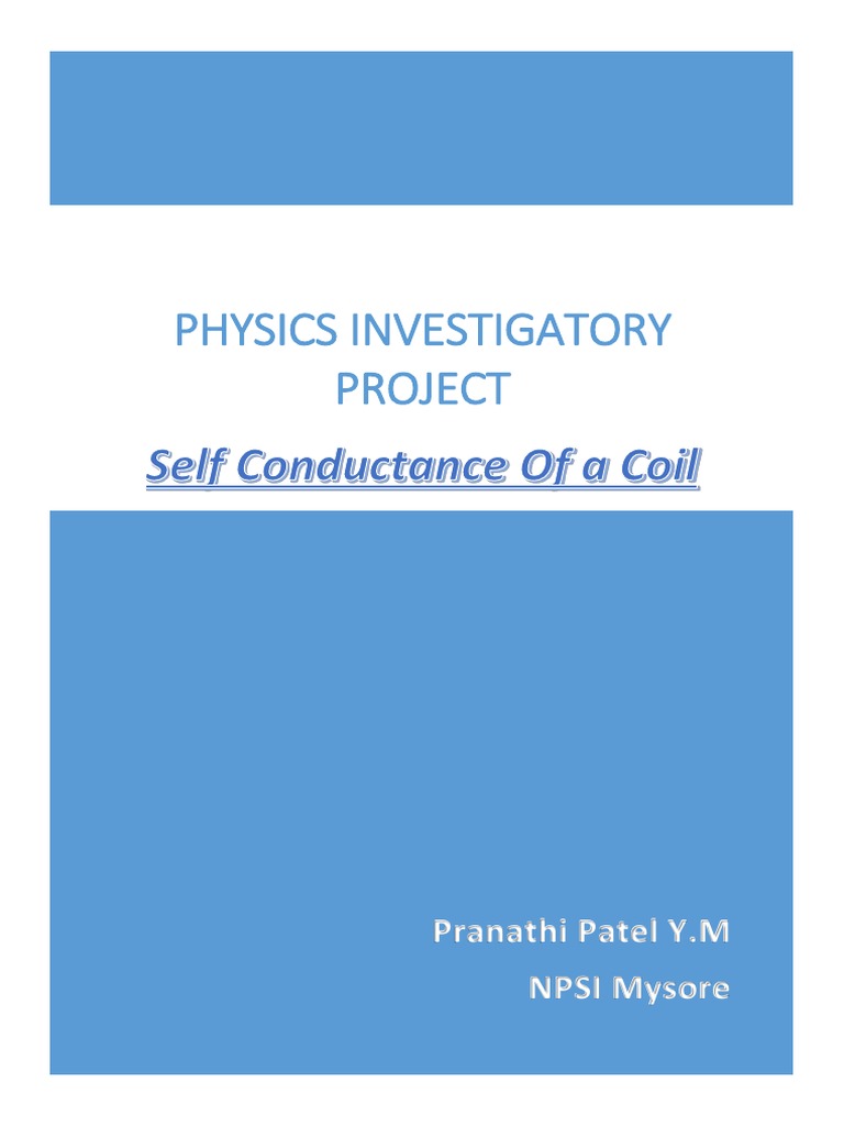 Self Conductance of A Coil | PDF | Inductance | Electromagnetic Induction