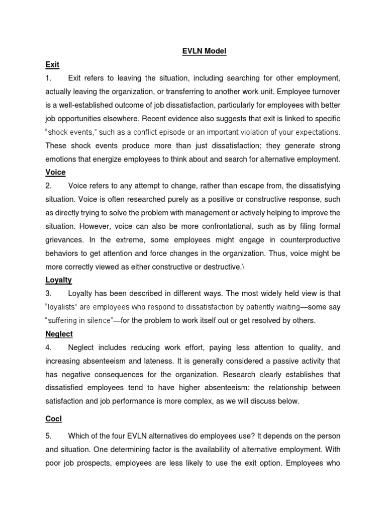 Understanding Employee Responses to Job Dissatisfaction Through the ...