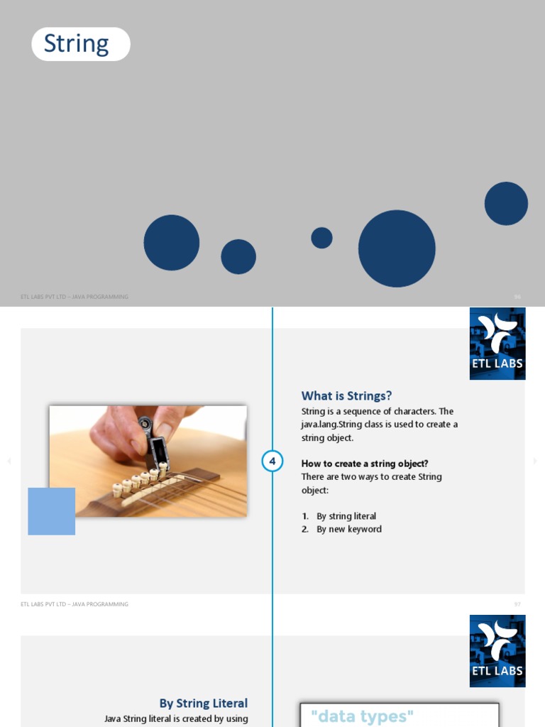 String: Etl Labs PVT LTD - Java Programming | PDF | Inheritance (Object Oriented Programming ...