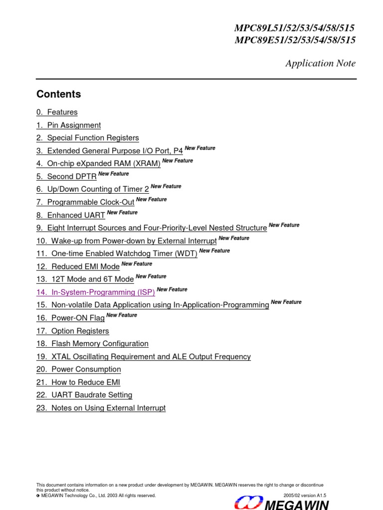MPC89L (E) 51-515 Application Note A1.5 | PDF | Microcontroller ...