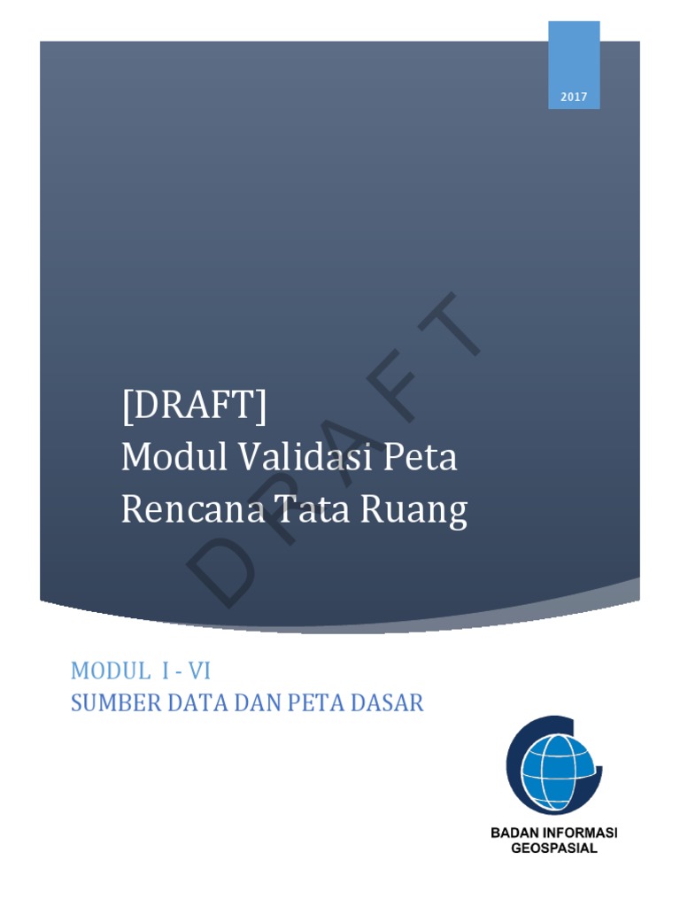 Modul Supervisi Sumber Data Dan Peta Dasar Untuk Peta RDTR - Draft v3.1p PDF | PDF