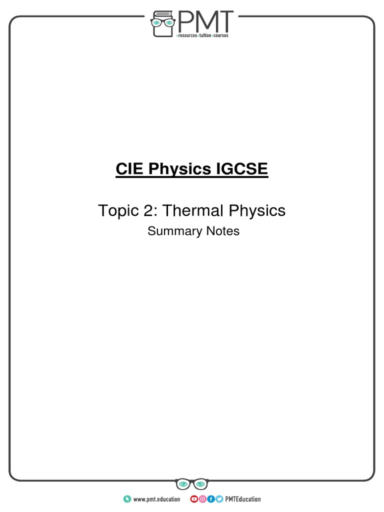 Thermal Physics Summary Notes | Download Free PDF | Temperature ...