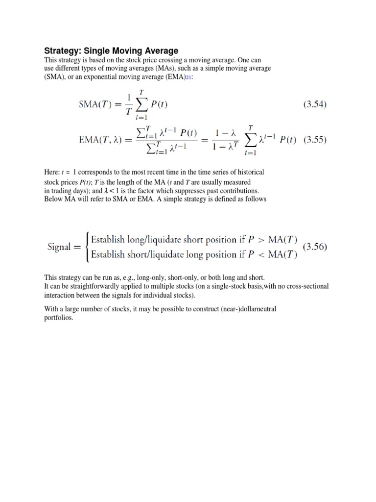 Single Moving Average | PDF