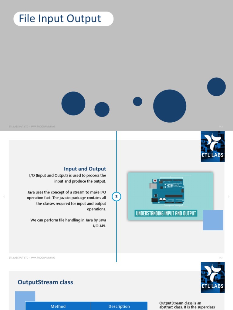 Input and Output in Java | PDF | Input/Output | Class (Computer ...