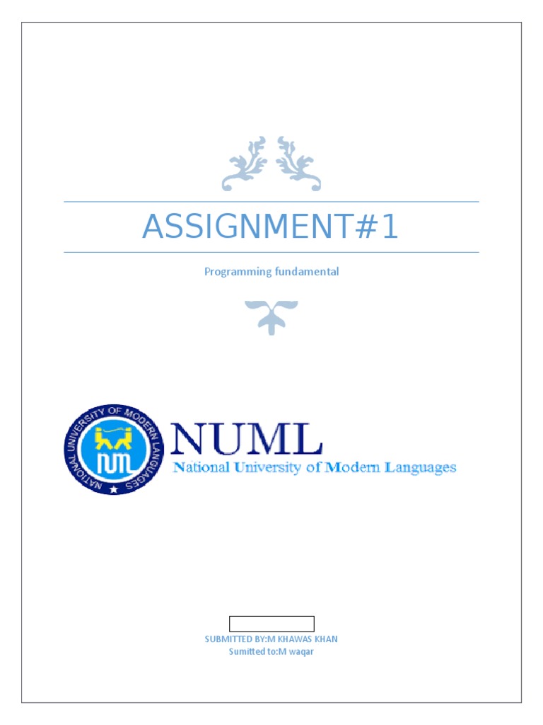 Fundamental of Programing Assigment No1 | PDF