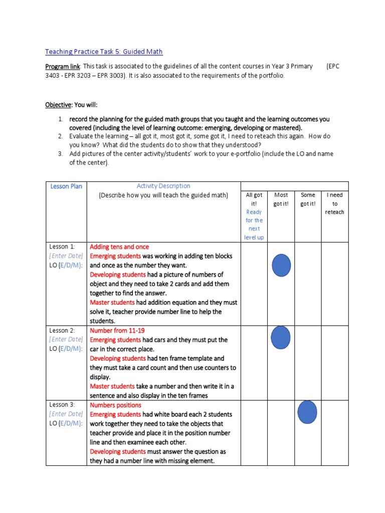 Teaching Practice Task 5 | PDF | Lesson Plan | Teachers