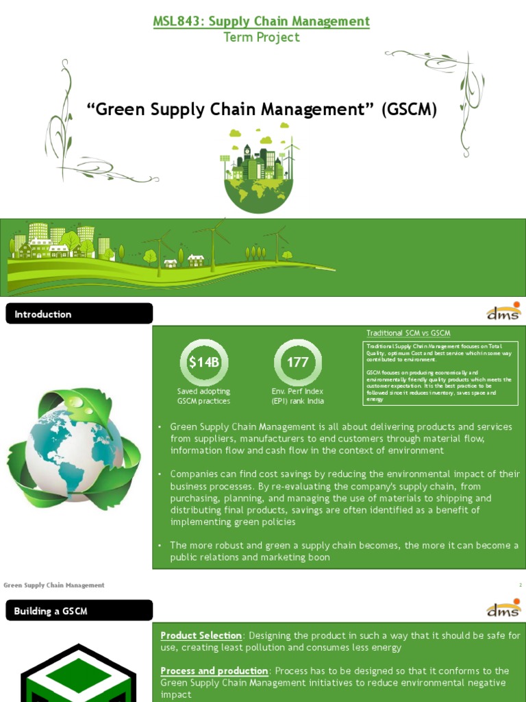 "Green Supply Chain Management" (GSCM) | PDF | Supply Chain | Logistics