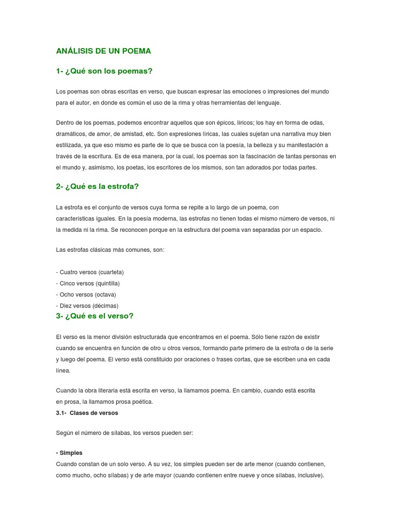 Análisis y Elementos del Poema | PDF | Rima | Poesía