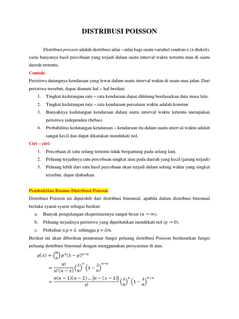 Distribusi Poisson | PDF