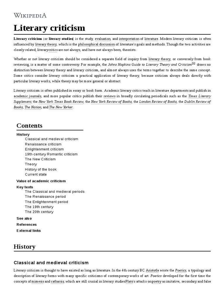 Literary Critism | PDF | Literary Criticism | Aesthetics