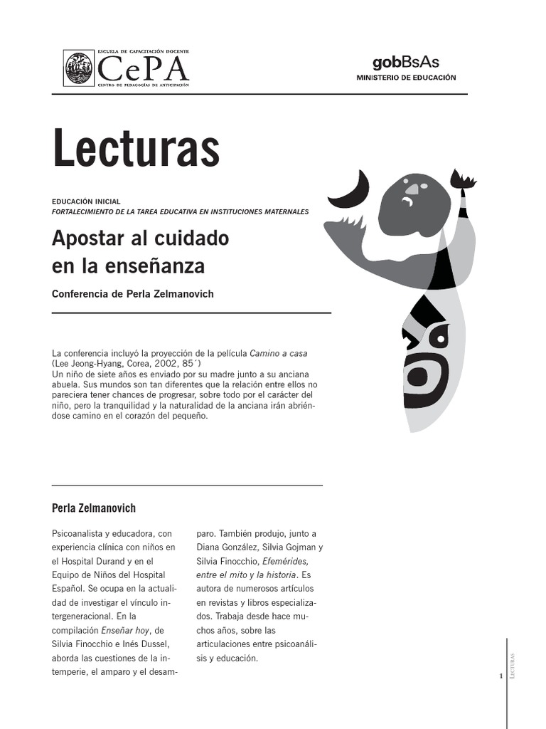 Zelmanovich Apostar Al Cuidado en La Enseñanza PDF | PDF | Adultos | Vejez