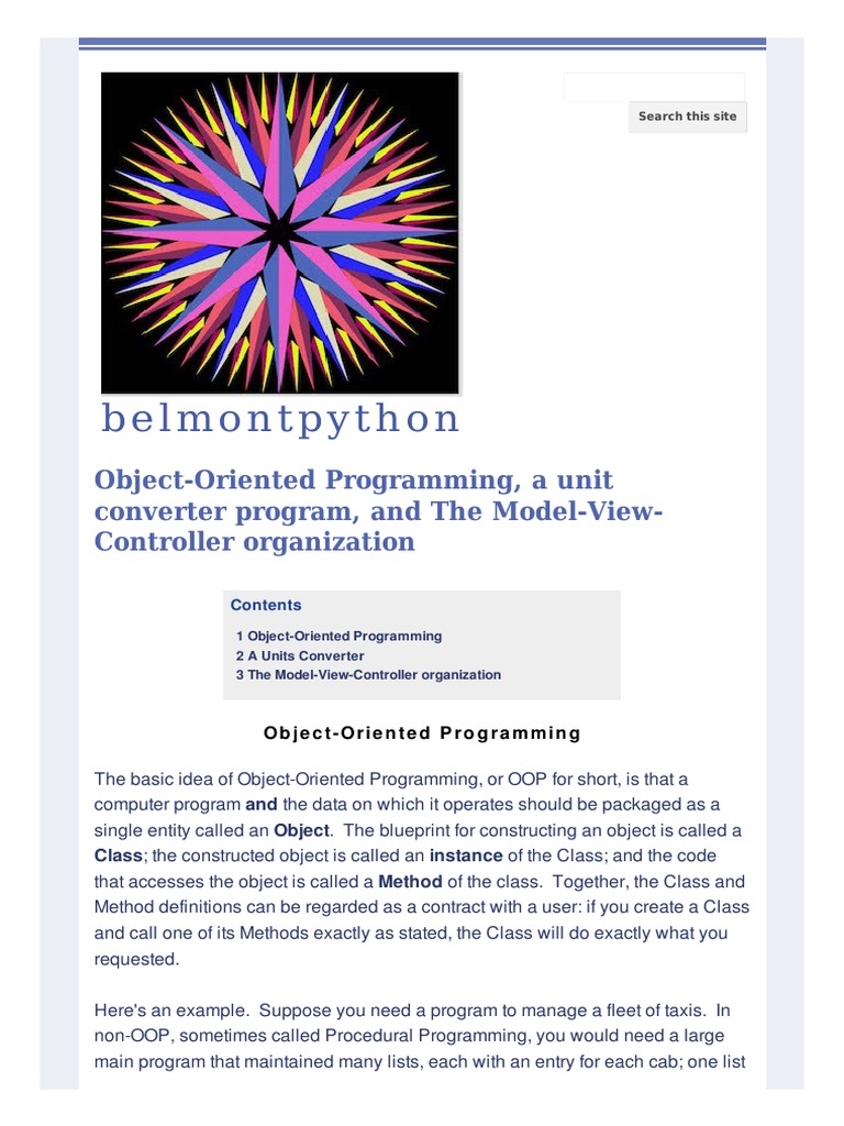 Tkinter Oop Unitconverter Pdf Object Oriented Programming Method Computer Programming 8851