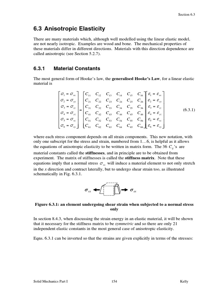 06 Linear Elasticity 03 Anisotropy | PDF | Stress (Mechanics) | Elasticity (Physics)