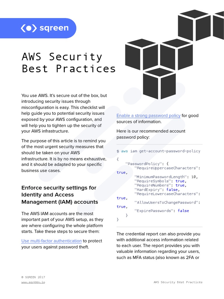 Aws Security Best Practices | PDF | Ip Address | Information Technology