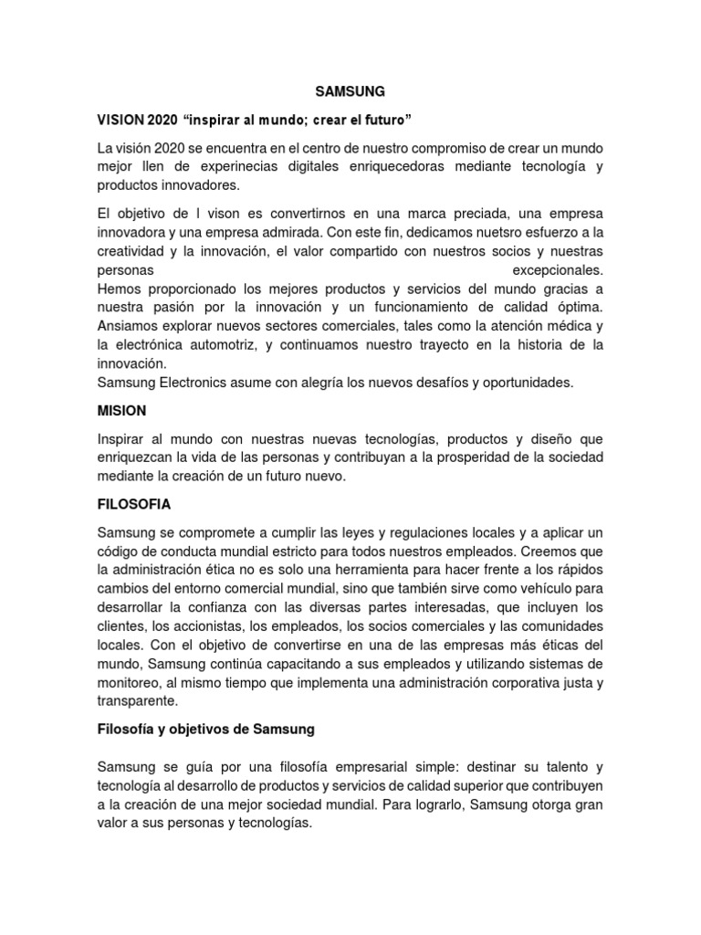 SAMSUNG | PDF | Sustentabilidad | Gestión de recursos humanos