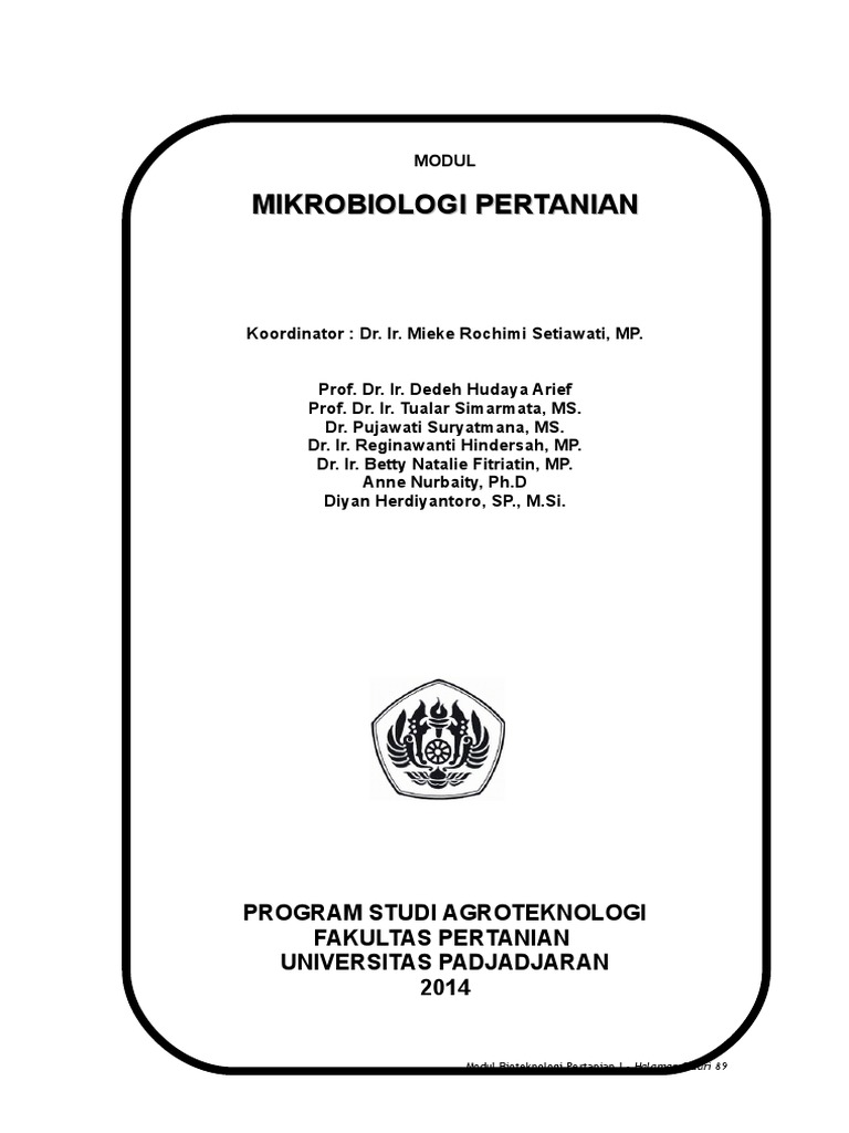 Modul Mikrobiologi Pertanian Program Stu | PDF