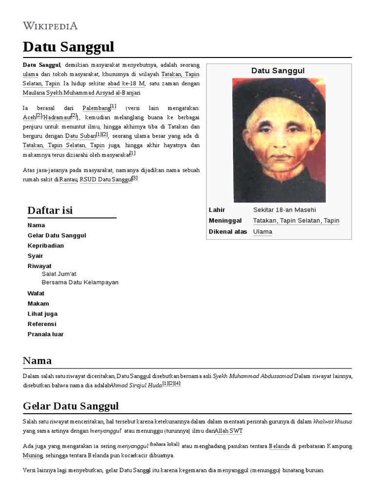 Datu Sanggul PDF | PDF