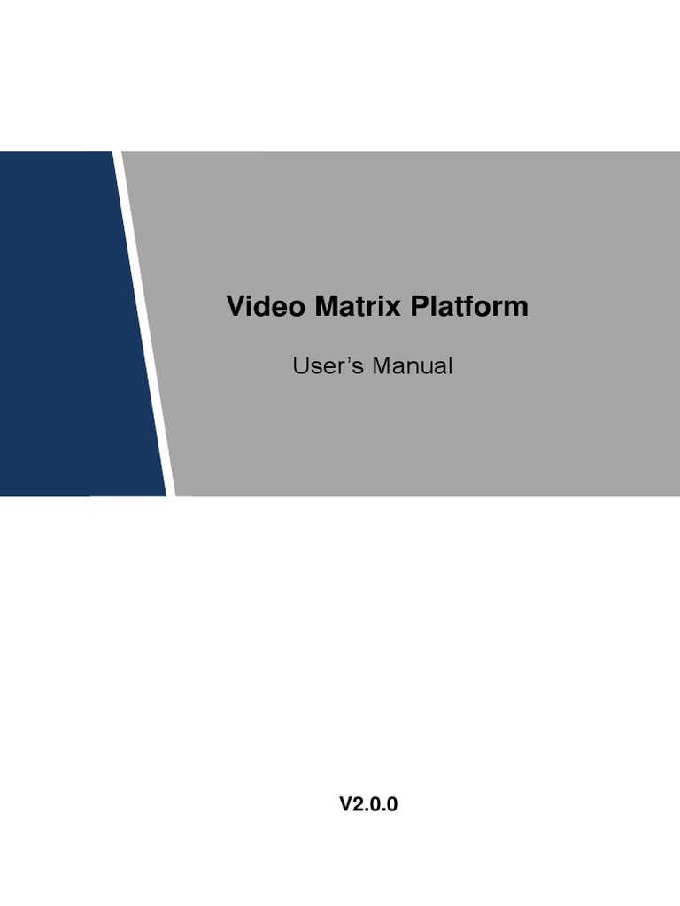 MATRIX M70-4U Video Matrix Platform Users Manual V2 PDF | PDF | Digital ...